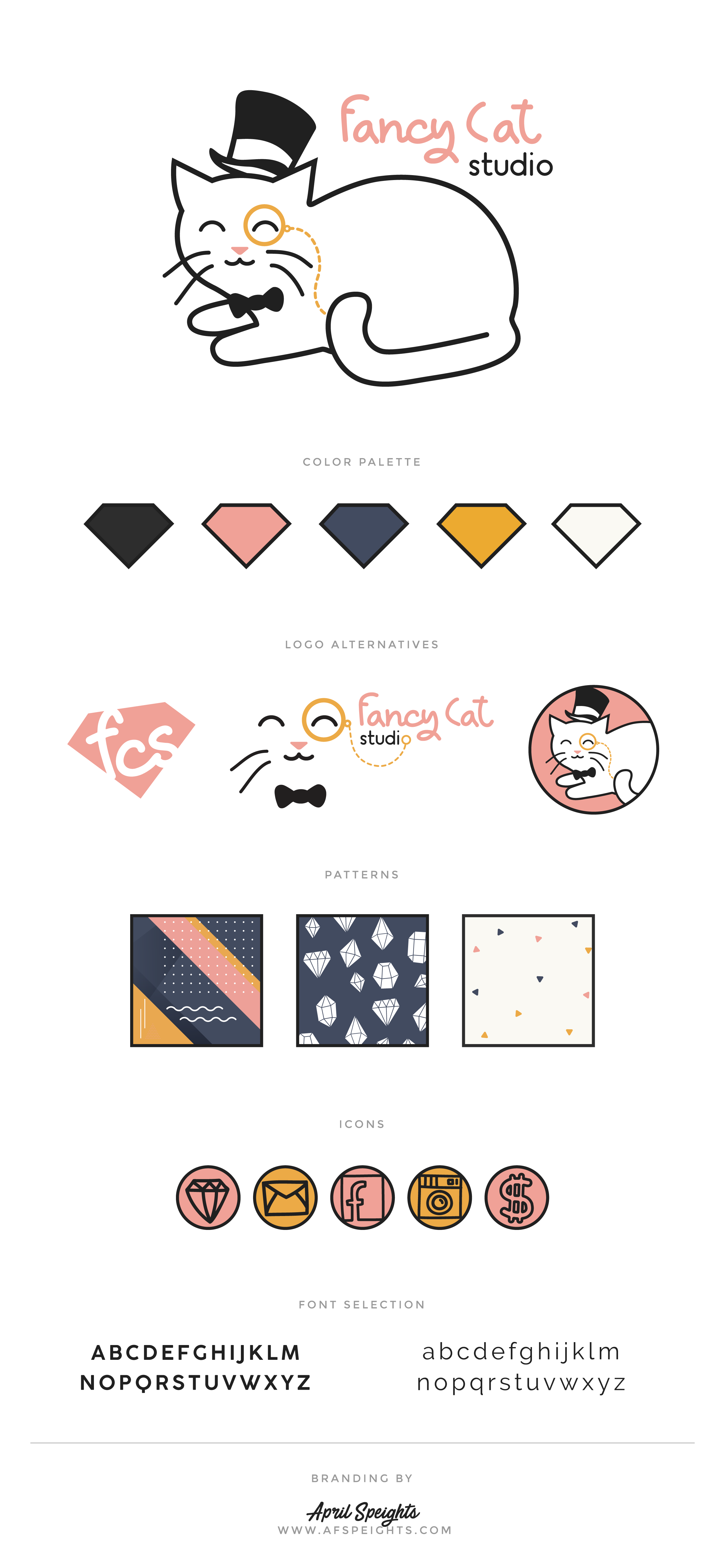 Fancy Cat Brand Identity (Concept) | April Speights • Graphic Design
